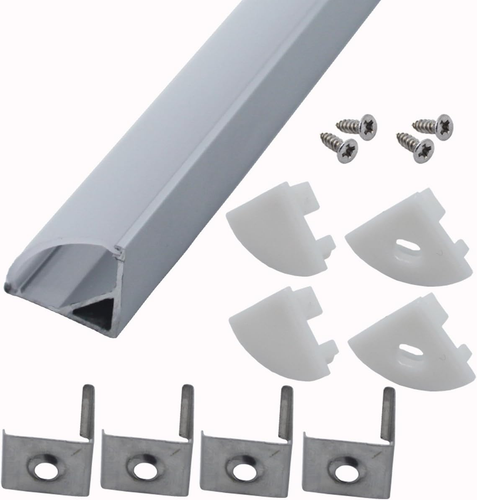 6 PACK 1Meter/3.3Ft V Shape Aluminum Channels 90 Degree Corner LED ...