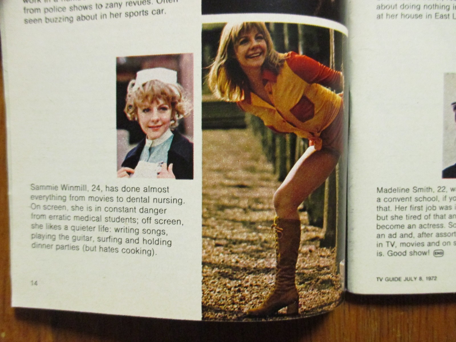 July 8, 1972 TV Guide(JOYCE MENGES/SUSAN SULLIVAN/SAMMIE WINMILL ...