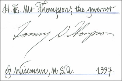 TOMMY G. THOMPSON - SIGNATURE(S) | eBay
