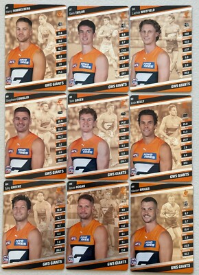 2024 Teamcoach Silver Card GWS team set (9 Cards) | eBay Australia