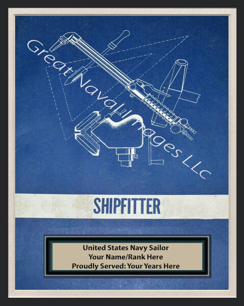 SHIPFITTER Rate Print Personalized on Canvas Navy Vet | eBay