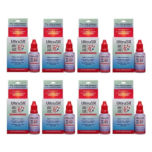 8 BOTTLEs UltruSil 30ml Liquid Silicon Plus MSM Supplement by ...