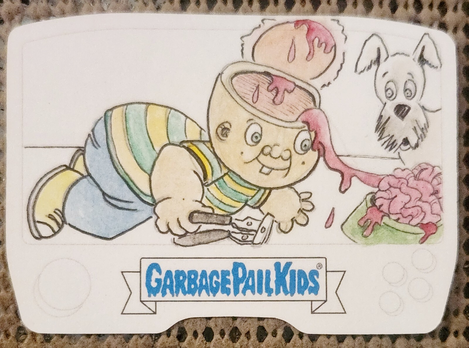 DIE-CUT SKETCH CARD Kids At Play GPK (1/1) cdub CLINTON YEAGER VIDEO ...
