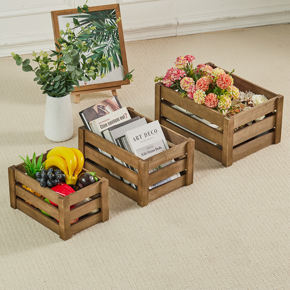 Antique Wooden Crates And Boxes Old Wooden Box With Handle | Selency