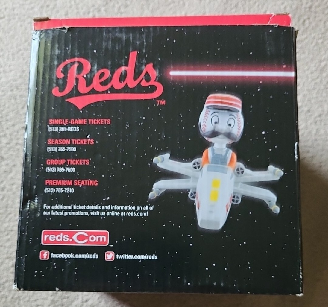 MR. REDLEGS X-WING FIGHTER BOBBLEHEAD!! 2016 CINCINNATI REDS SGA!! NIB ...