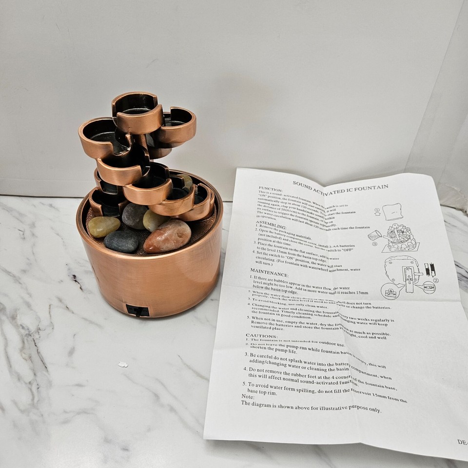 Florentine Fountains Tabletop Battery Powered Water Fountain New in box ...