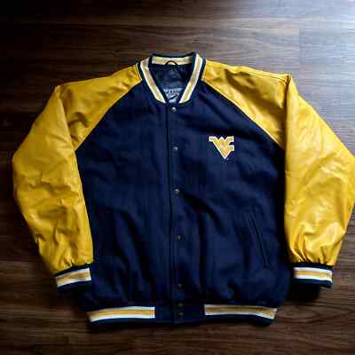 West Virginia Varsity jacket Steve and Barrys size 2XL Blue Mens | eBay