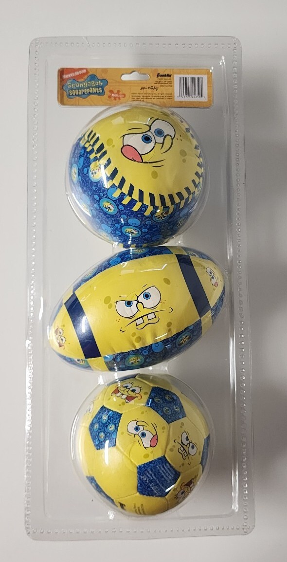 2007 Franklin Sports Nickelodeon SpongeBob Squarepants Foam Ball Set of ...