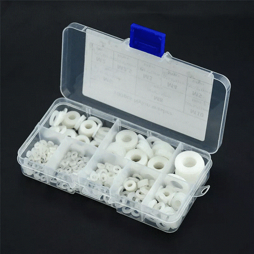White Nylon Washers Assortment Kit Nylon Flat Washers for Bolts M2-M10 ...