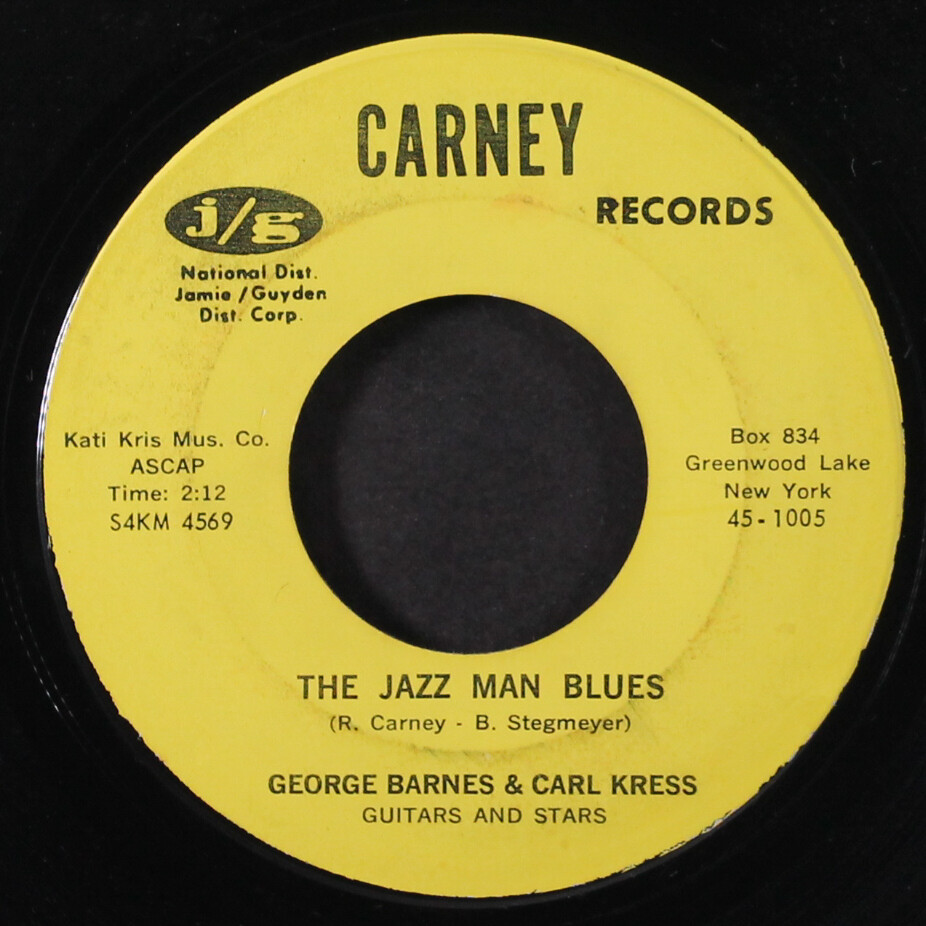 GEORGE BARNES & CARL KRESS: watusi for luci / the jazz man blues CARNEY ...