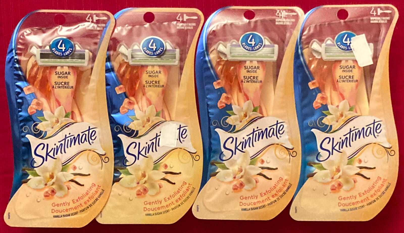 Lot of 4 Schick Skintimate Vanilla Sugar Exfoliating Disposable Razors ...