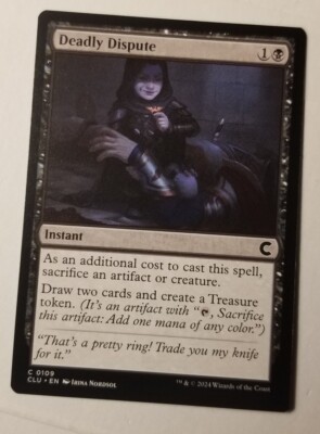 MTG 1x Deadly Dispute, NM Ravnica: Clue Edition Sacrifice Artifact Draw ...