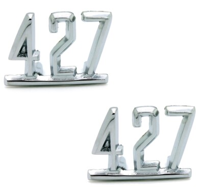 Custom 427 Front Fender Emblems Trim Set For 1964-1967 Chevy A, B, F ...