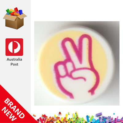 Genuine LEGO™ White Round 1 x 1 with Peace Sign Tiles 98138 New | eBay ...