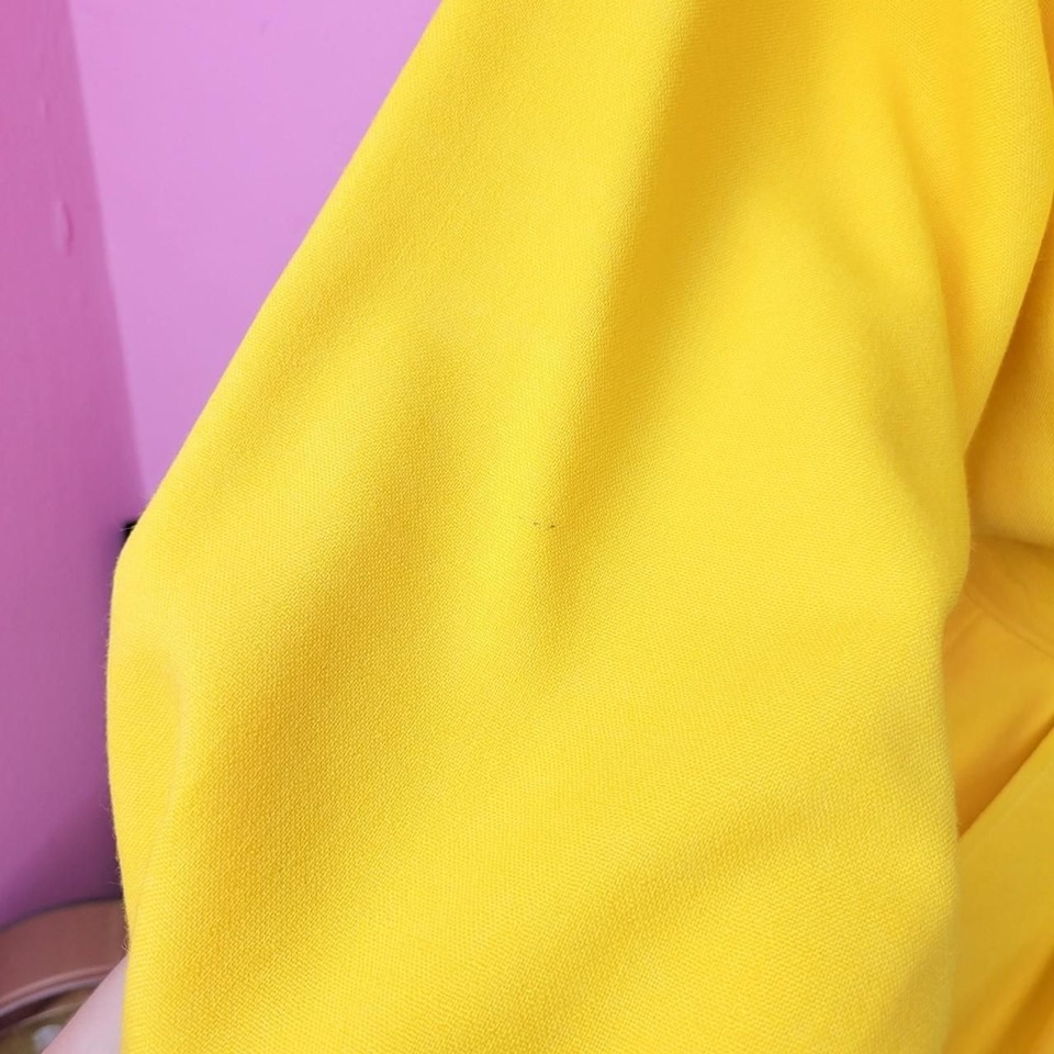 Vintage 80s Bright Yellow Belted Blazer Dress | eBay