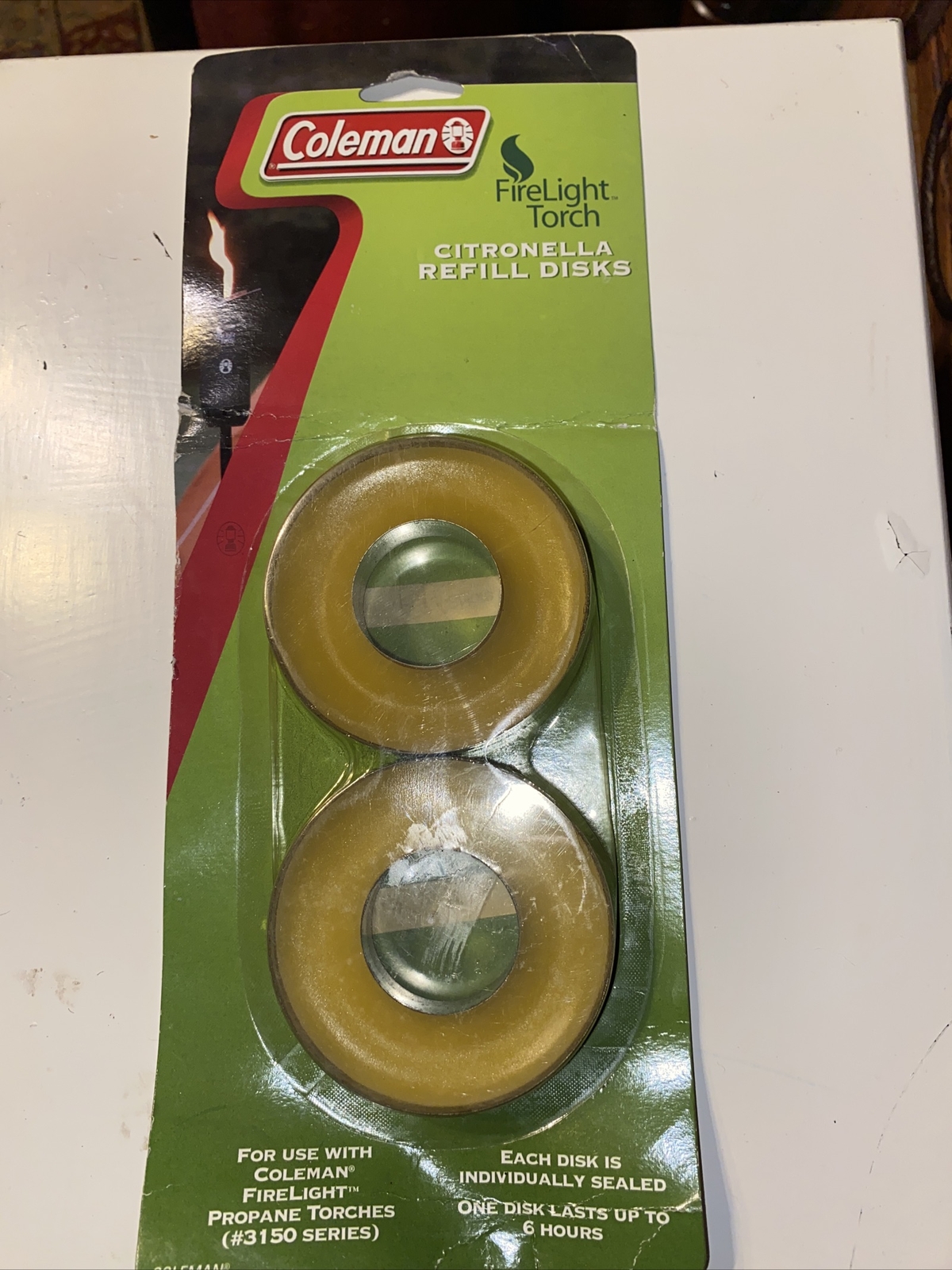 Coleman #3150 Fire Light Torch Citronella Refill Disk for sale online ...