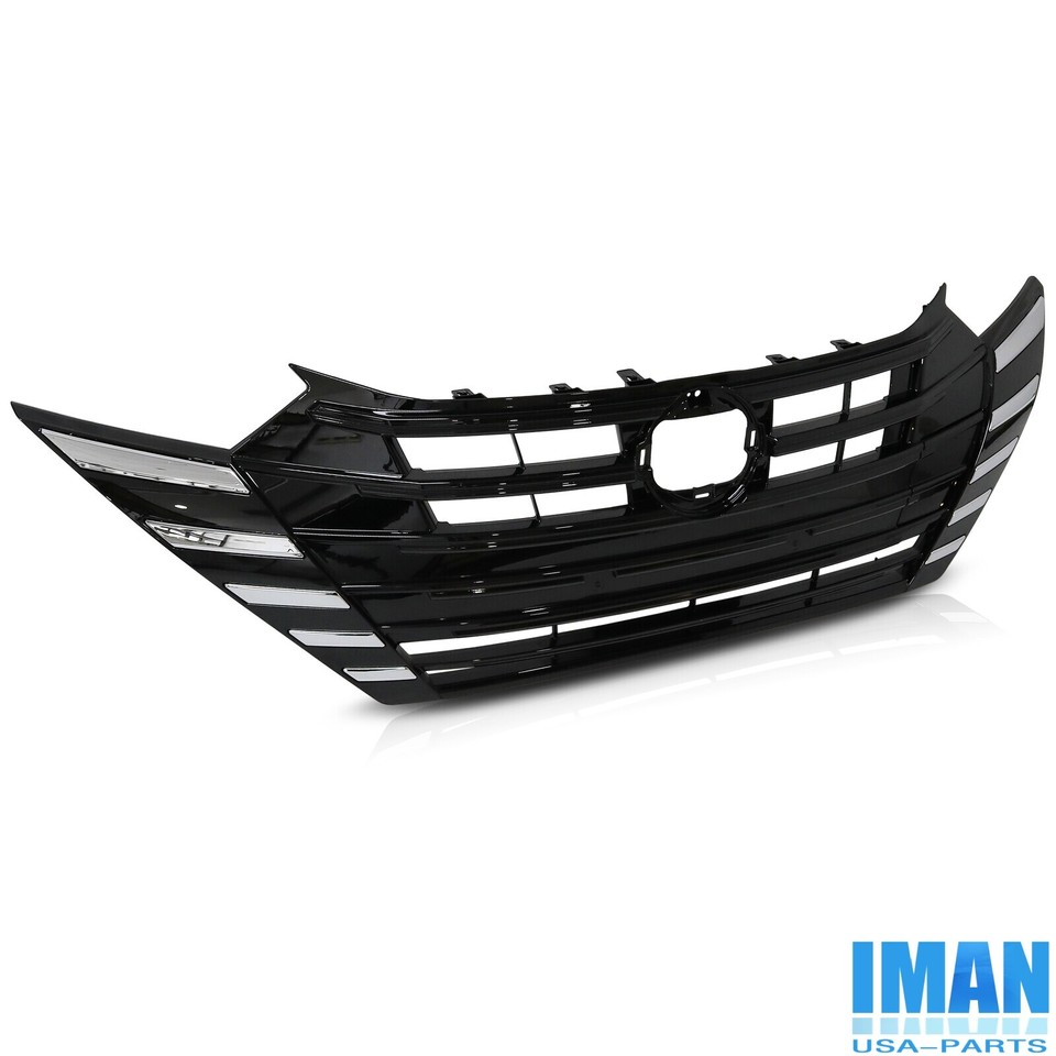 Chrome & Black Front Bumper Grille Grill For Nissan Versa 2023-2025 ...