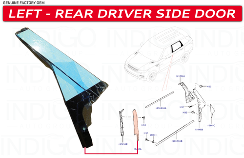 GENUINE LAND ROVER FINISHER REAR DOOR RANGE ROVER SPORT 14 ON LH NEW ...