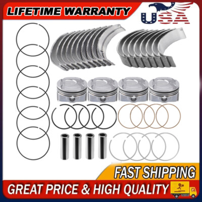 Oversize +0.50MM Piston Rings & Bearing For Hyundai Accent Veloster Kia ...