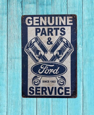 Ford Vintage Style Tin Metal Bar Sign Poster Man Cave Collectible New ...