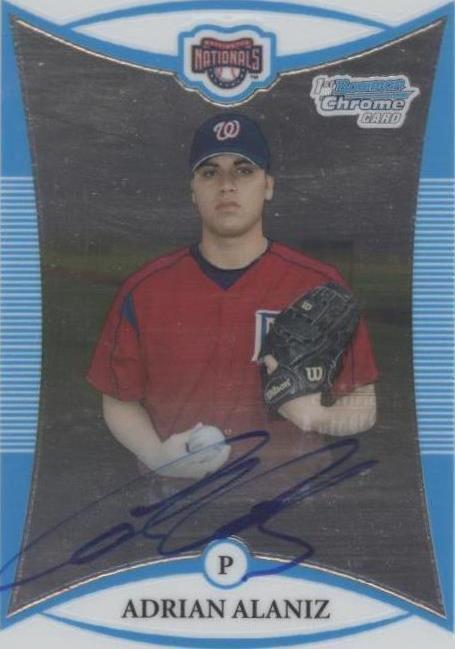 2008 Bowman Chrome - Prospects Prospect Autographs Adrian Alaniz # ...