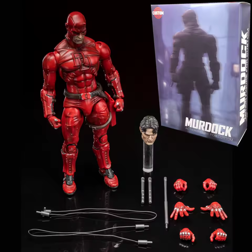 Daredevil Classic Red Reborn Black 8" Action Figure Devil Defenders ...