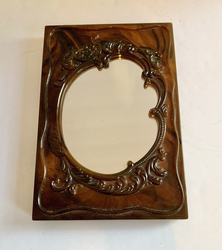 Vintage Tortoise Lucite Frame With Mirror Vanity Bathroom | eBay