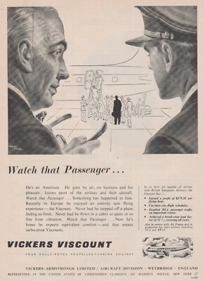 Aviation Magazine Print - Vickers Viscount (US) (1954) | eBay