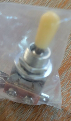 GuitarBoyZ LP Style 3 Way Toggle Switch Chrome with Cream Tip | eBay