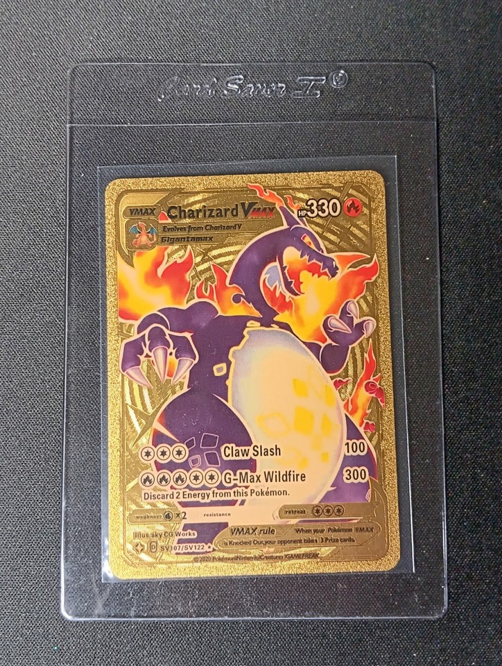 Pokemon Charizard VMAX CLAW G-MAX TEXTURED GOLD SV107/SV122 HP330 | eBay