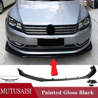 Fits VW Passat 2012-2015 B7 Front Bumper Lip Spoiler Wing Splitter ...
