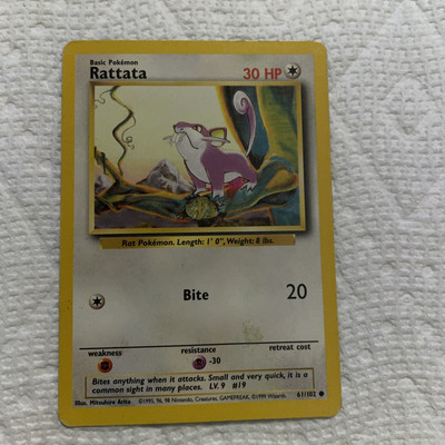 Pokemon 61/102 Rattata !! VERY RARE!! | eBay