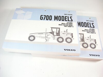 VOLVO G700 Motor Grader Tractor Parts Manual Book Set 1-2 S/N 33000 Up ...