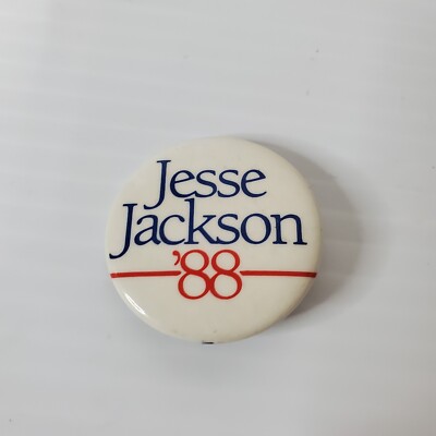 Jesse Jackson '88 Pinback 1988 Presidential Campaign Political Button ...