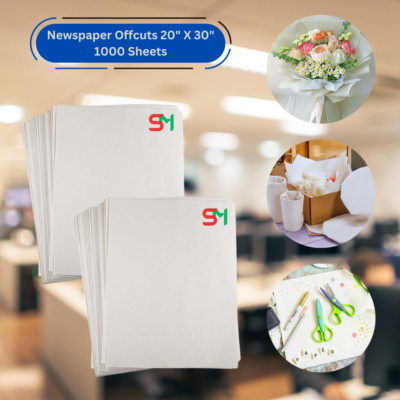 1000 x White Newspaper Offcuts Sheets for Wrapping Moving Packing Paper ...
