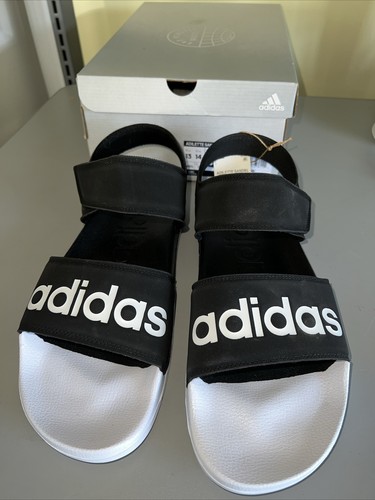 adidas Adilette Men's Slide Sandal Size 13 - Black & White (F35416) for ...