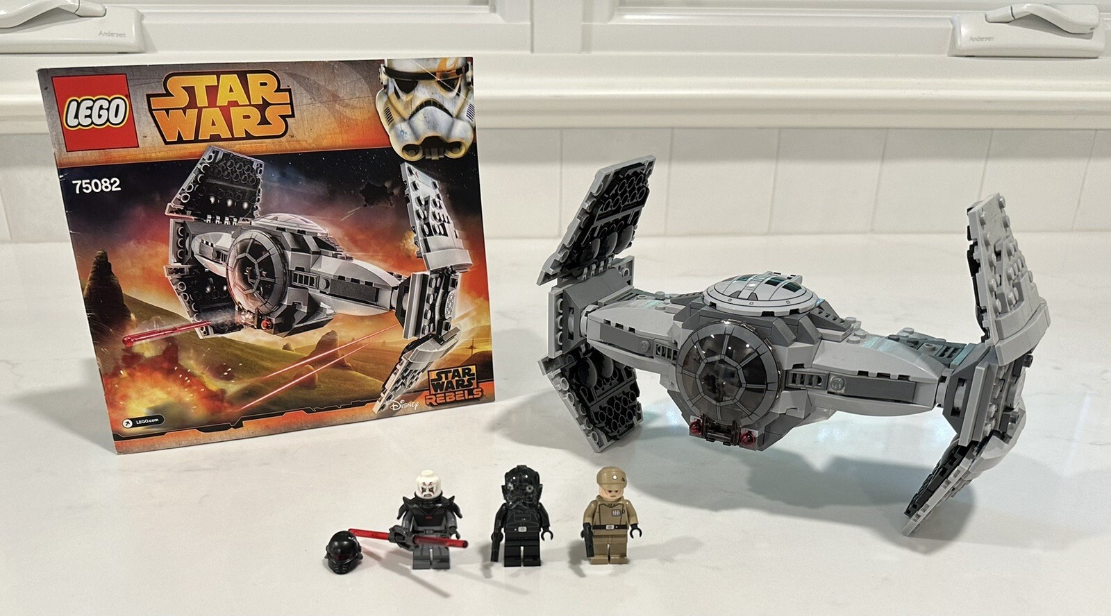 LEGO Star Wars 75082 TIE Advanced Prototype Complete w Minifigs and ...