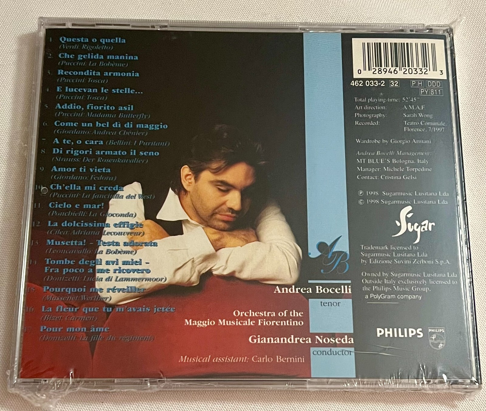 Andrea Bocelli: Aria The Opera Album Audio CD (1998) New/Sealed Cracked ...