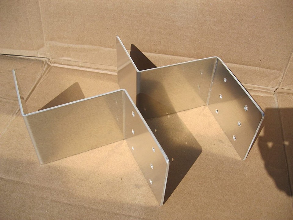 Security Door Drop Bar Lock Brackets Barricade Home Defense 2x4 2 Pcs ...