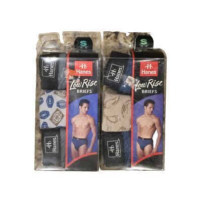 Hanes Vintage Men's Low Rise Briefs Size SMALL (2 PK x3) Underwear 1998 ...