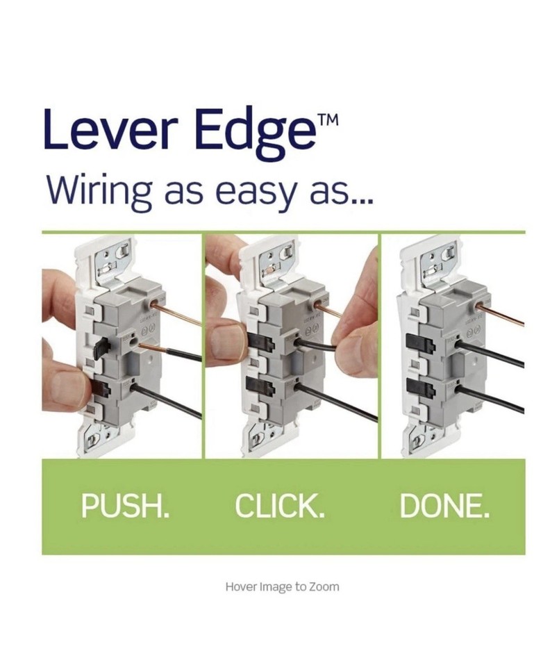 E5601-MW Decora Edge 15 Amp Single Pole Rocker Switch, 10-Pack, White ...