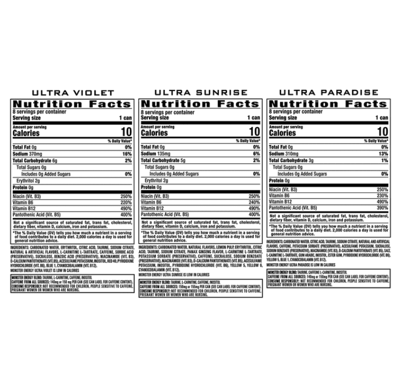 2 Box Monster Ultra VP, Sunrise, Violet, Paradise, 12 Count Box | eBay