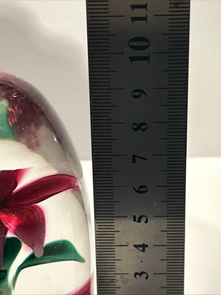 Vintage Strathearn Glass Pink Flower Single Stem Flower Oval ...