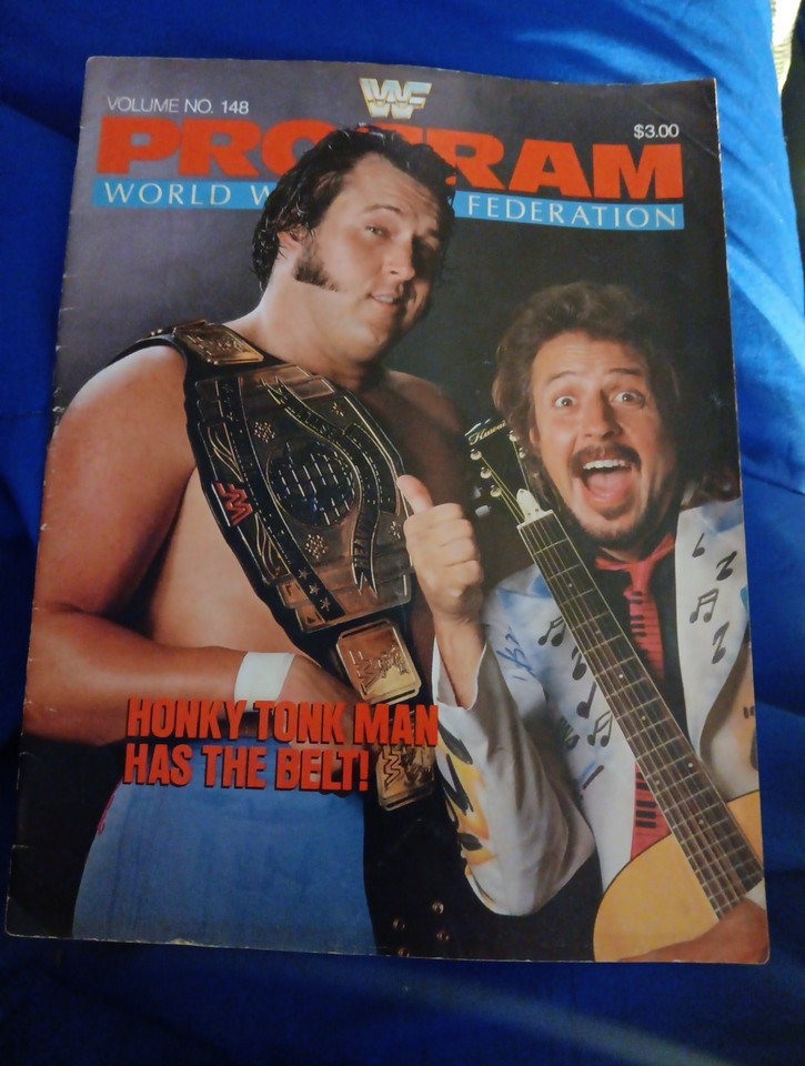 WWF Wrestling Program #148 Arena Event Magazine Honky Tonk Man Vintage ...
