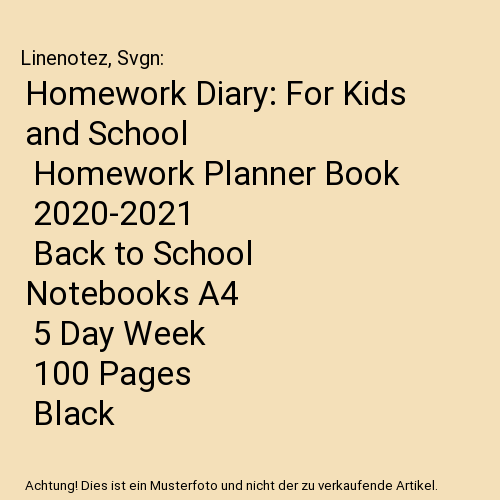 Homework Diary: For Kids and School | Homework Planner Book | 2020-2021 ...