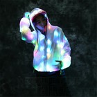LED Light Up Luminous Coat Hooded DJ Jacket Women Men's Outwear ...