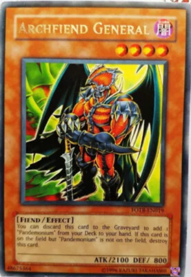 Archfiend General FOTB-EN019 Rare Unlimited Yugioh | eBay