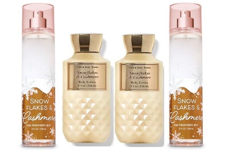 Bath & Body Works Snowflakes & Cashmere 4 Piece Set - Lotion ...