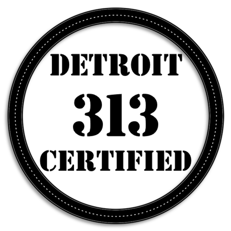 313 Detroit Certified - Circle Sticker Decal 3 Inch - Michigan Born ...