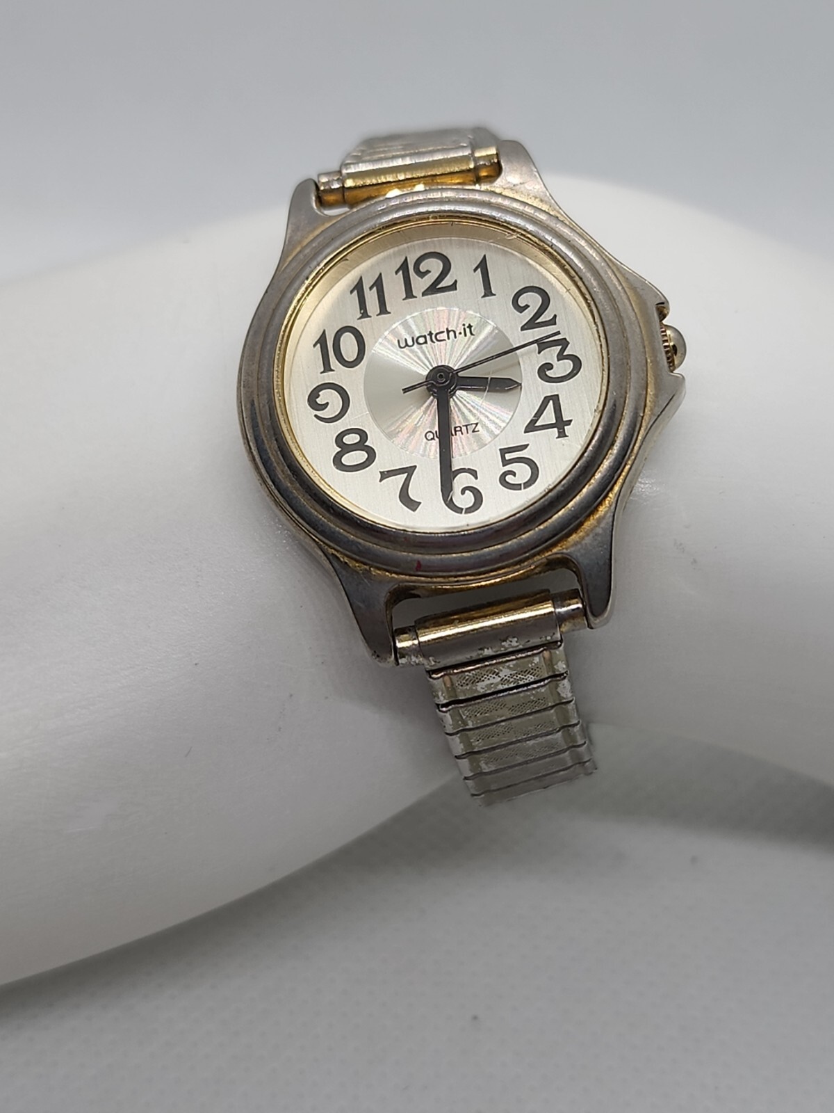 Watch By Watch-it Two Tone Gold & Silver Stretch Band MLN 3001 012 ...